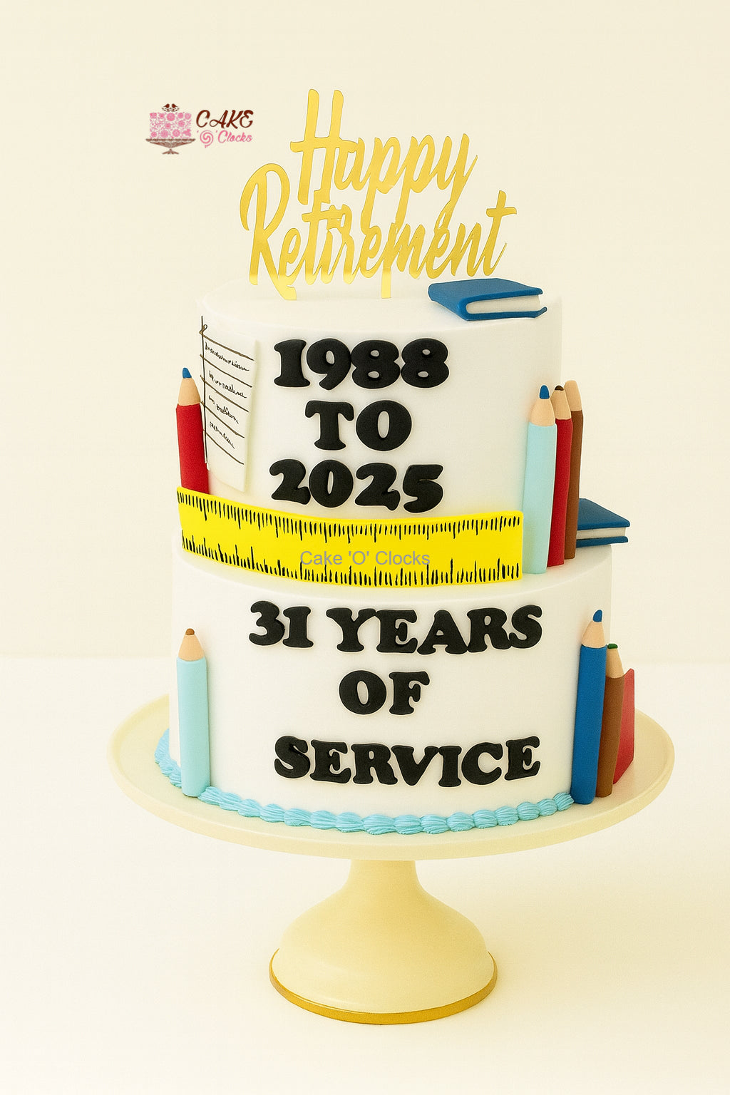 31 Years of Service Retirement Cake – CAKE O CLOCKS