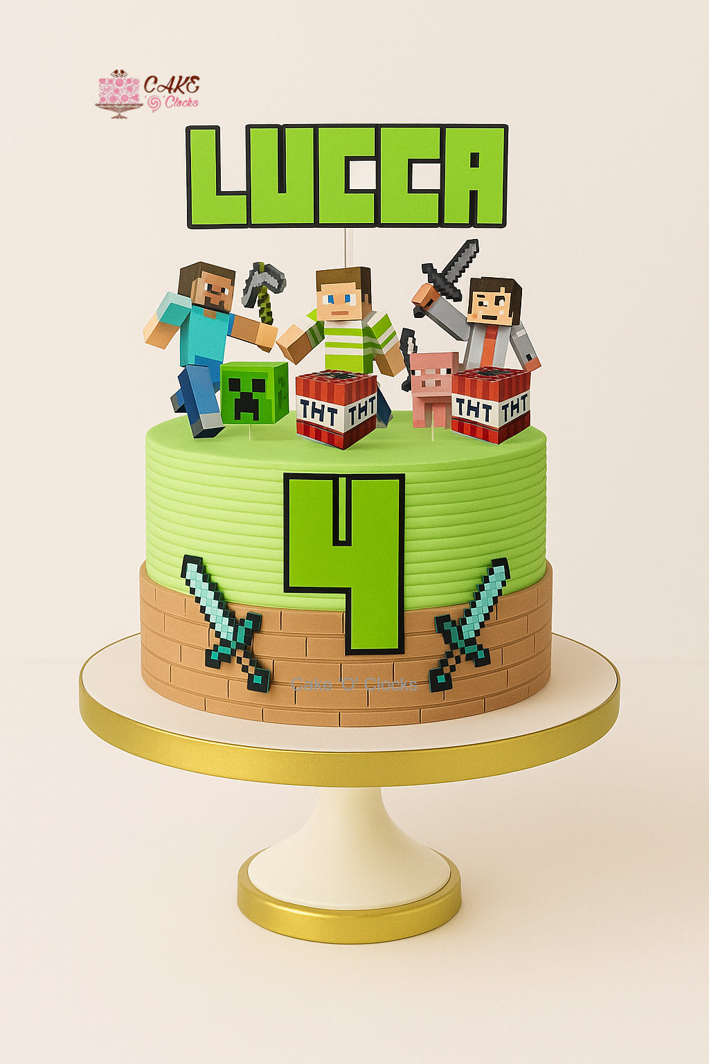 Minecraft Number Cake – CAKE O CLOCKS