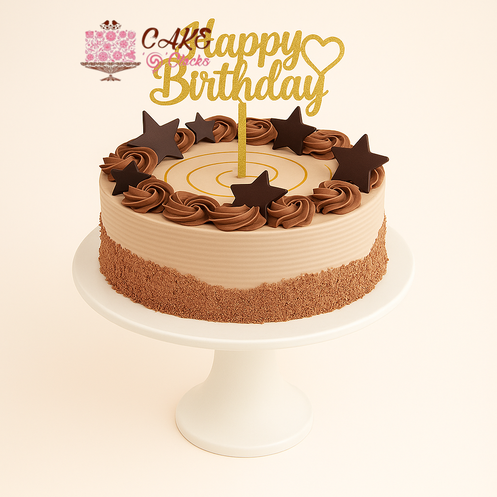 Chocolate Star Birthday Cake – CAKE O CLOCKS